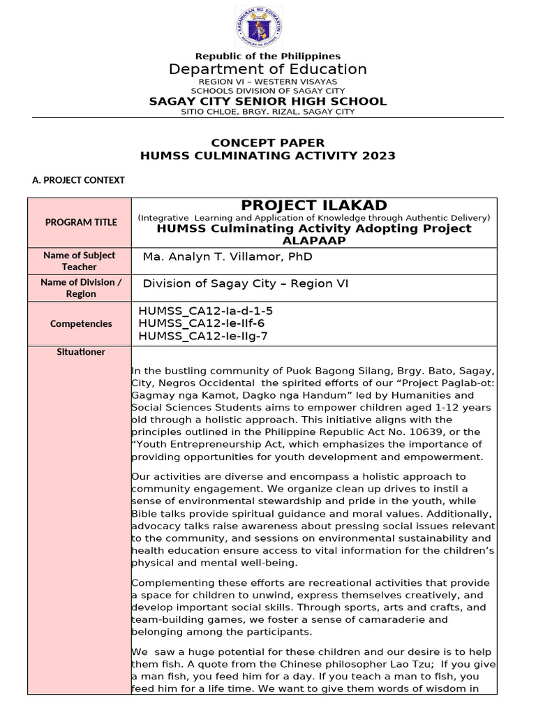 Project Paglab Ot AEMSES SOF | PDF