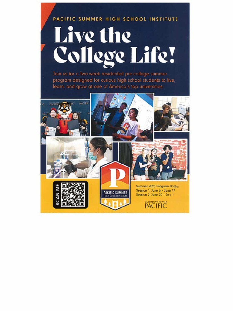 Pacific Summer High School Institite | PDF