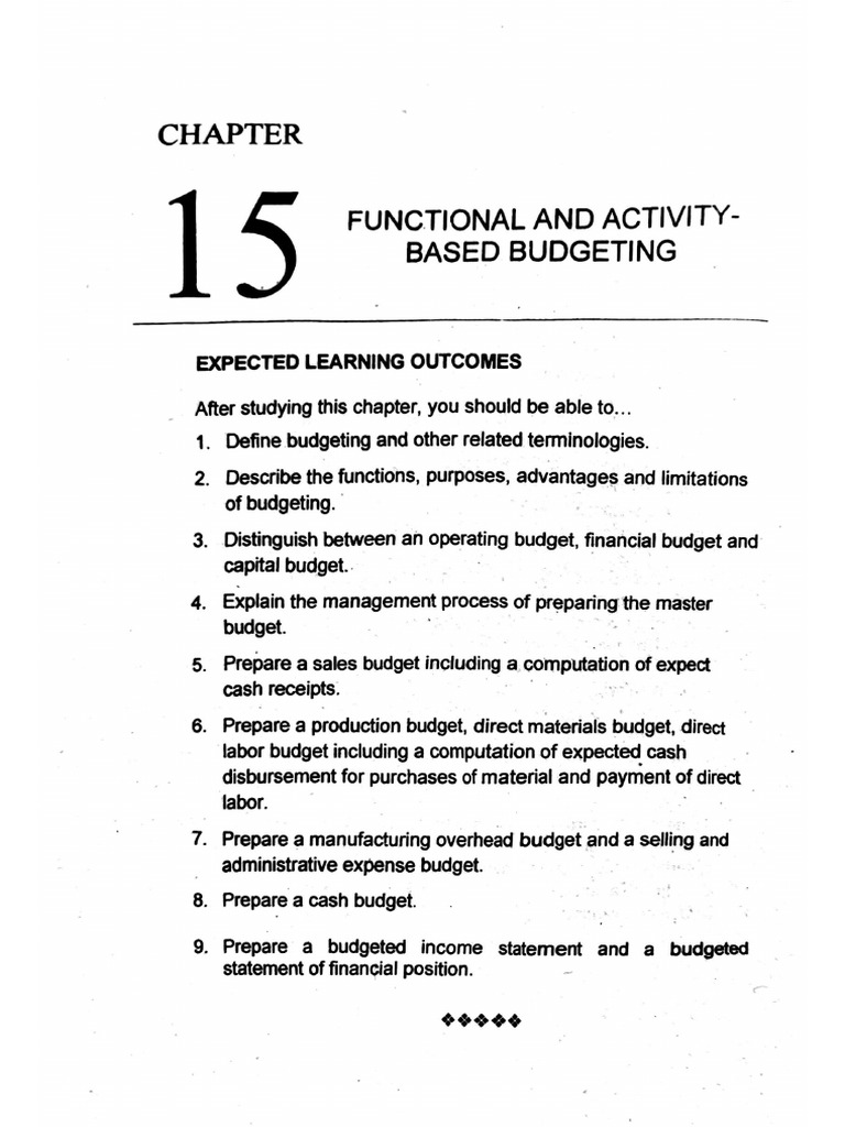Ch15 Operations Budgeting | PDF
