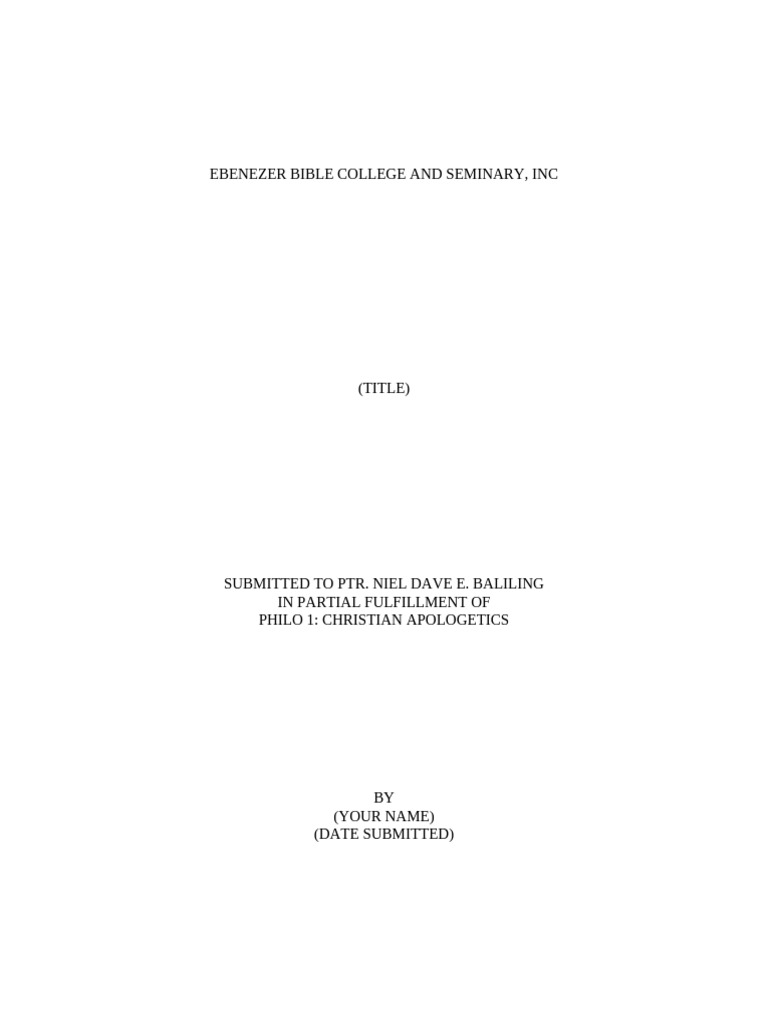 Front Page SBL Version | PDF