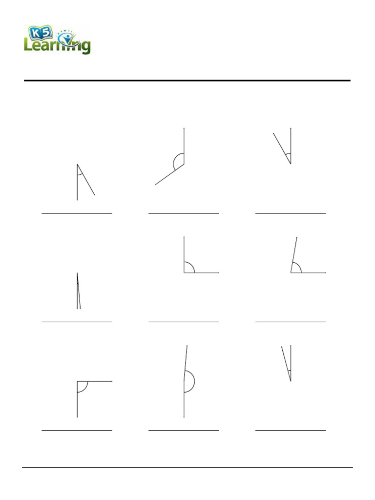Measuring Acute Angles Worksheet | PDF
