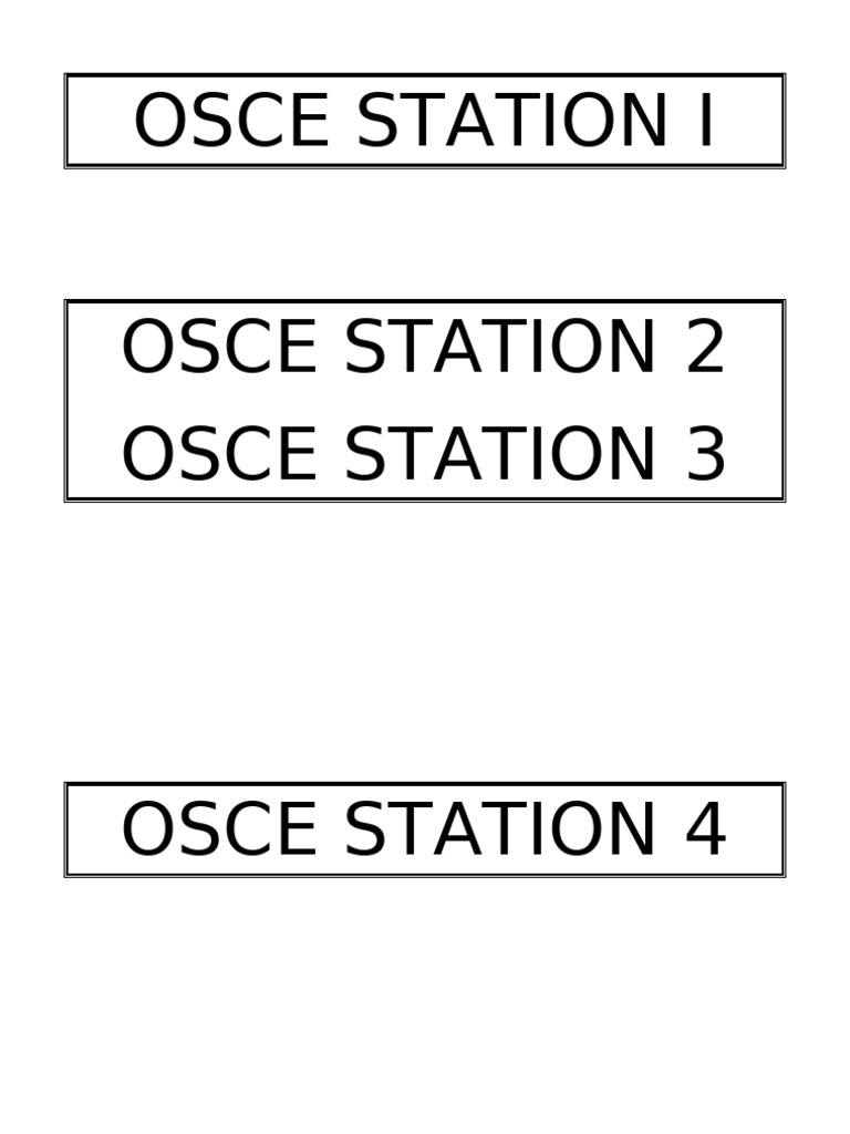 Osce Station i | PDF