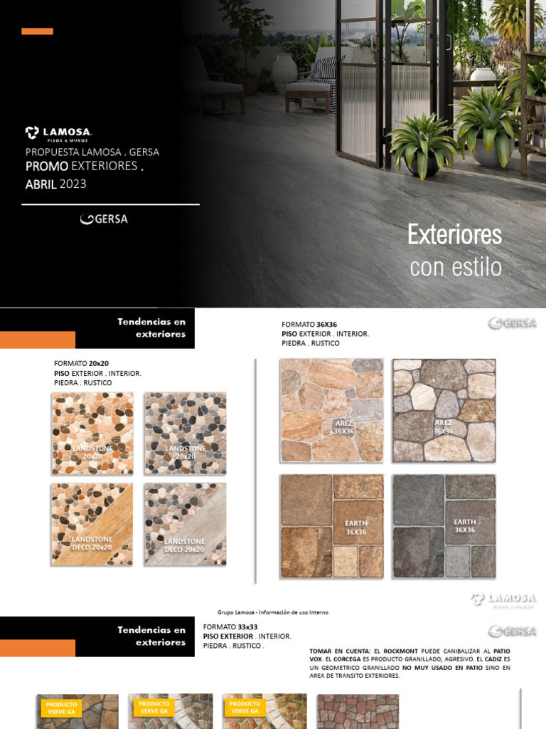 Catálogo Gersa Pisos y Azulejos 2023 | PDF | Materiales | Rocas