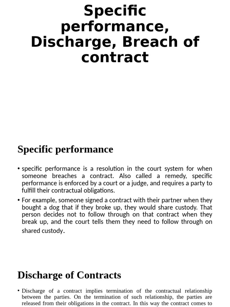 3-Performance & Breach-3 | PDF | Breach Of Contract | Damages
