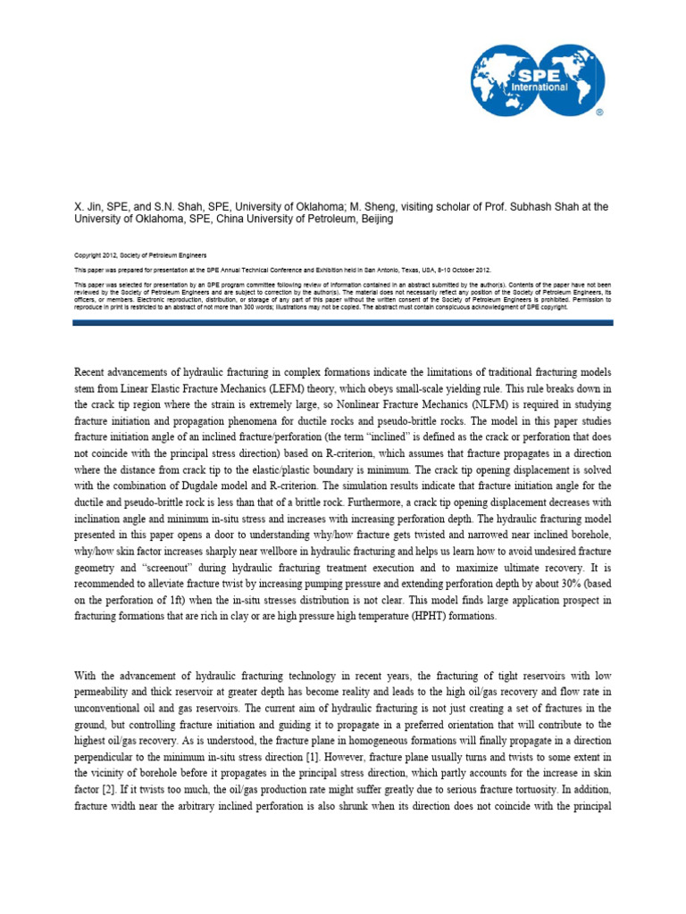 Hydraulic Fracturing Model Based On Nonlinear Fracture Mechanics Theory and Simulation-2012 ...