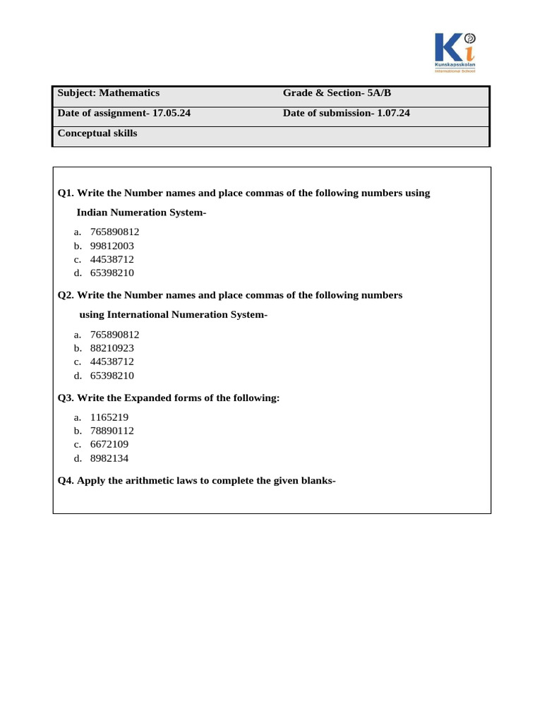 Grade 5 Reinforcement Sheet-1 | PDF