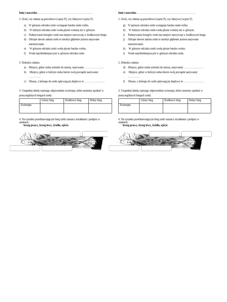 kaRTKÓWKA BIEG RZEKI | PDF