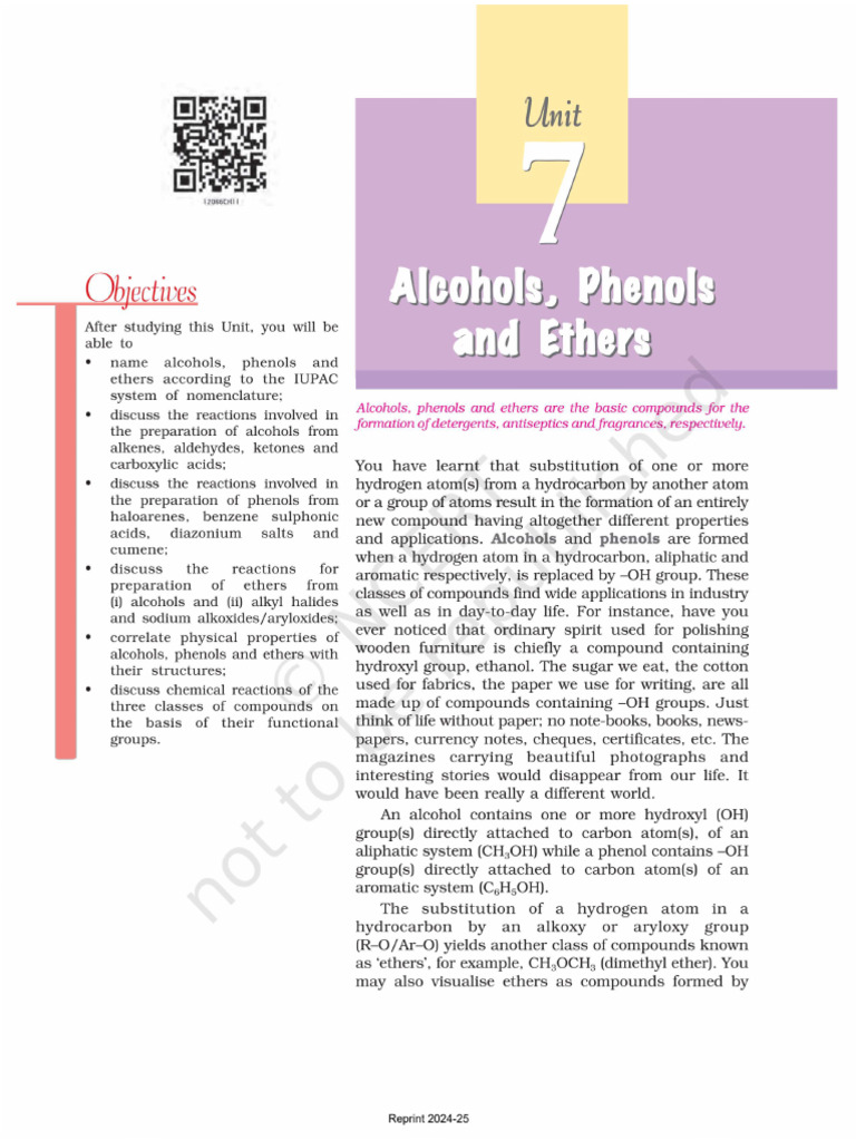 Alcohols,Phenols,Ether | PDF