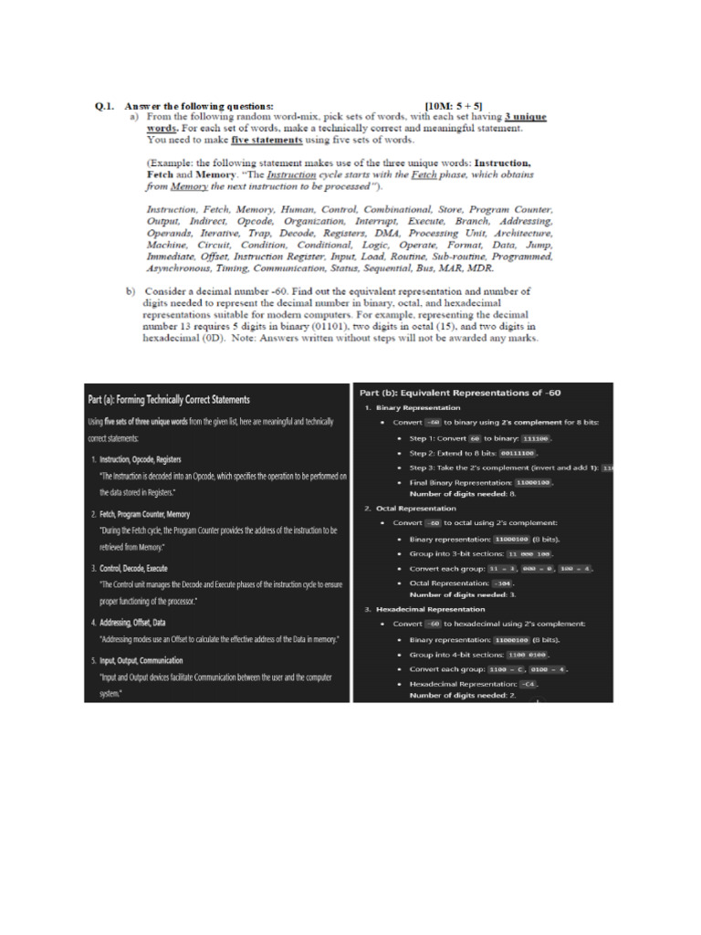 ICS Question Solution Slot 1 | PDF