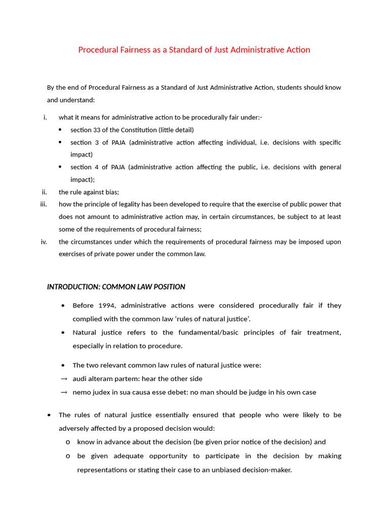 procedural fairness | PDF | Common Law | Justice