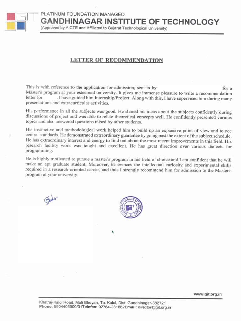 Sample Ug Lor Certificate | PDF