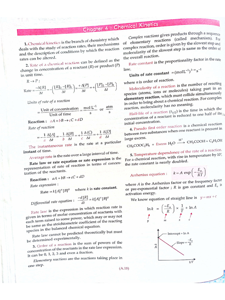 Chemical Kinetics Concise | PDF