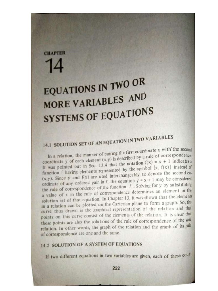 Algebra System of Linear Equations | PDF