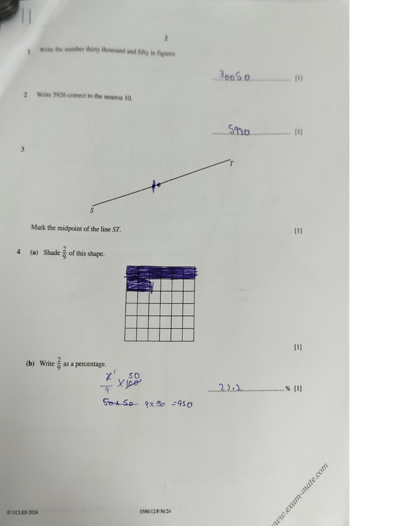 Non Calculator | PDF | Geometry | Elementary Mathematics