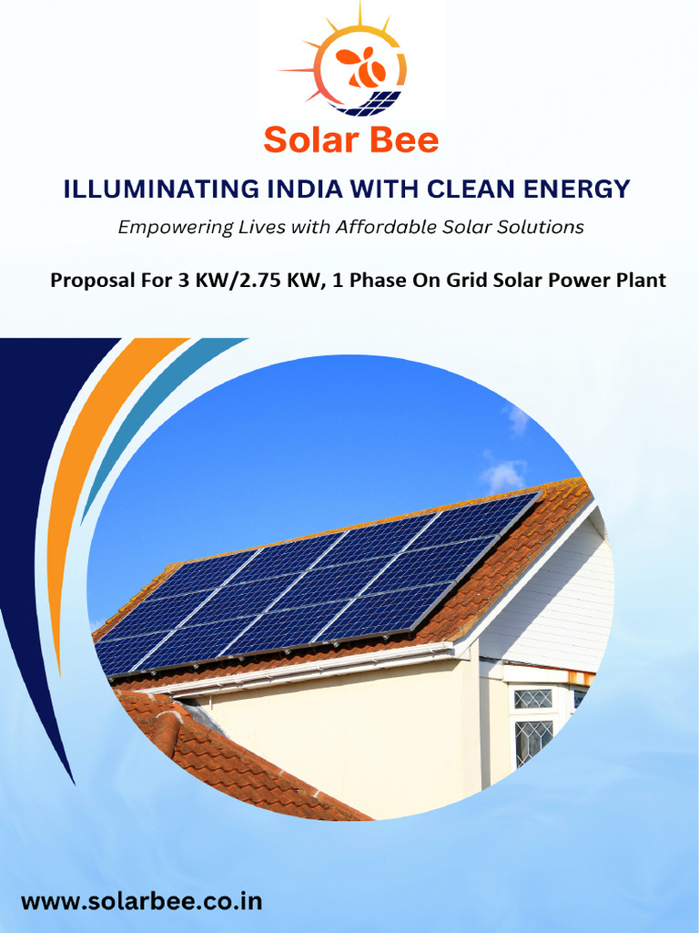 3KW On-Grid Solar Proposal by SolarBee | PDF | Solar Power | Electrical ...