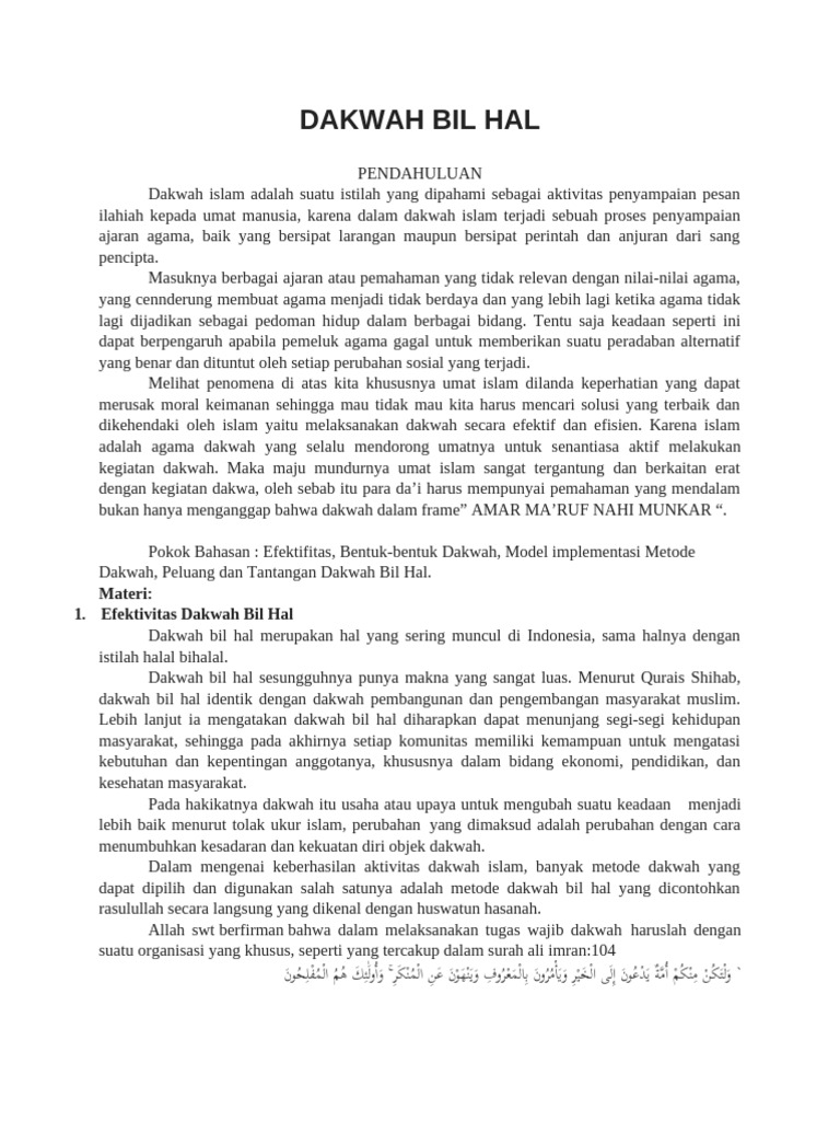 Dakwah Bil Hal | PDF