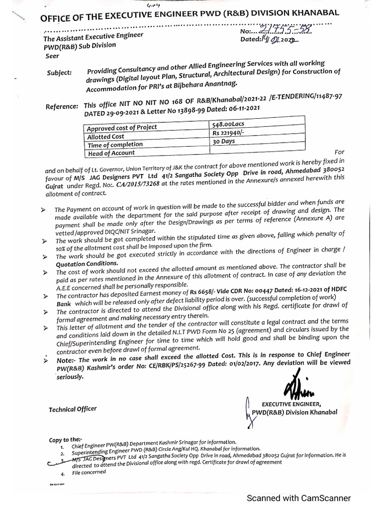 J&K Allotments Khanbal Div | PDF