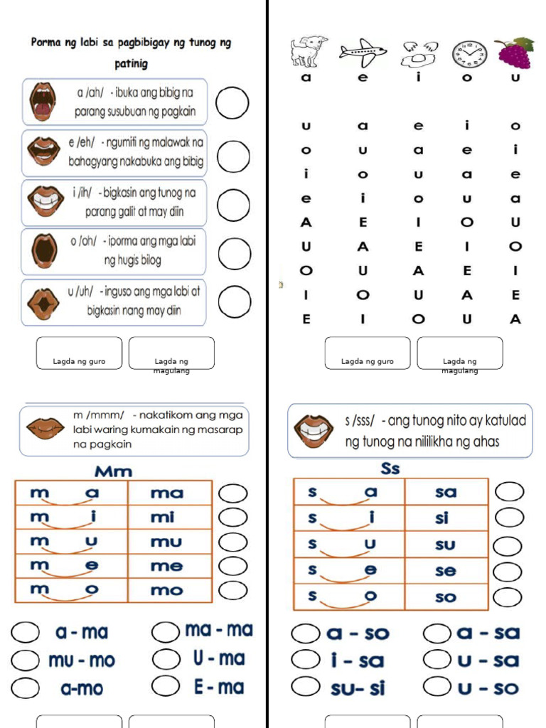 LEVEL 1-Letters-Pantig | PDF