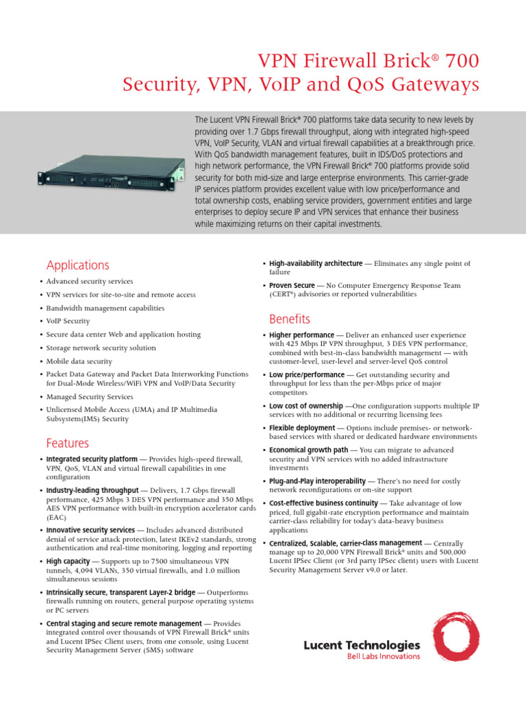 Brick700 DSLTR 090706 Final | PDF | Virtual Private Network ...