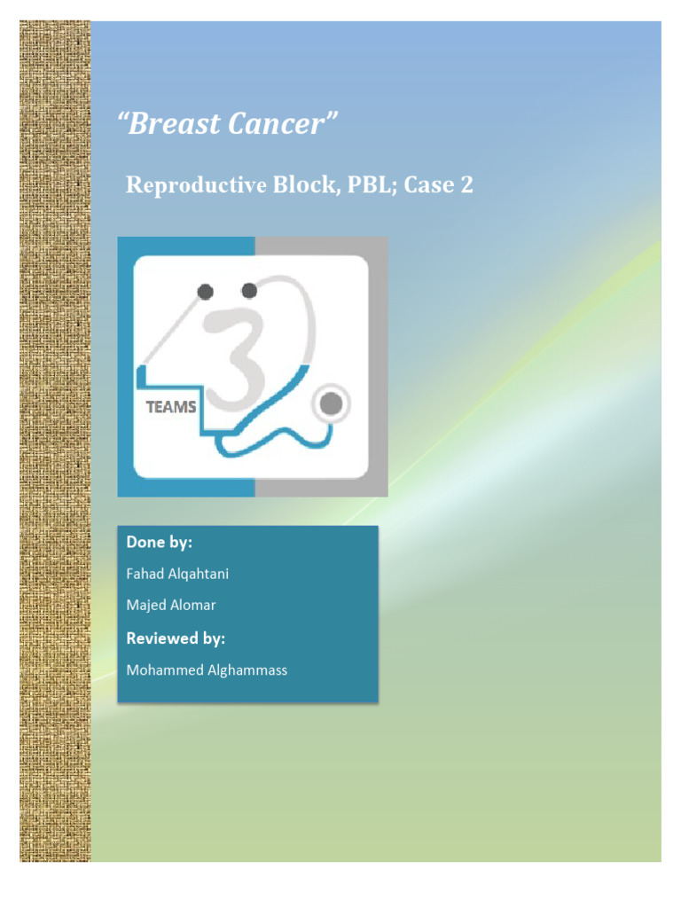 PBL - Case 2 (TEAMWORK) Beast Cancer BRCA | PDF | Breast Cancer | Mammography