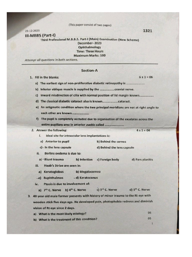 optha- batch 2020 | PDF