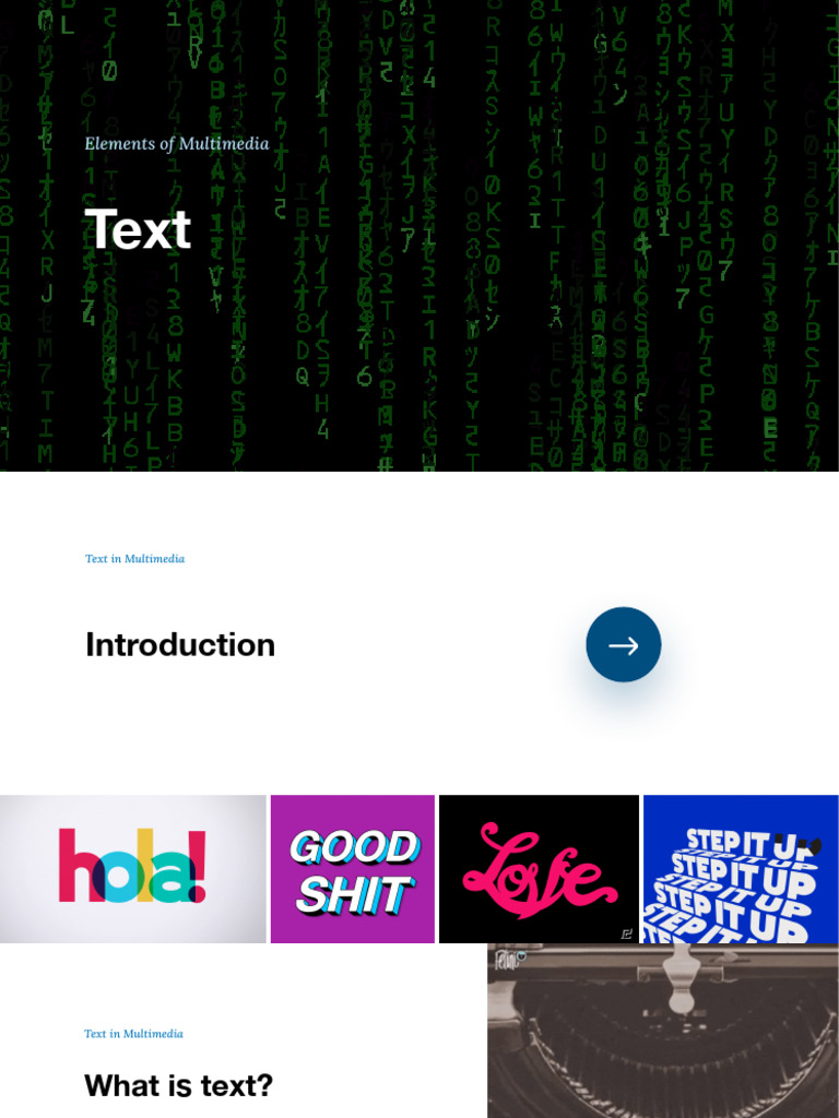 2 Text in Multimedia | PDF | Typefaces | Typography