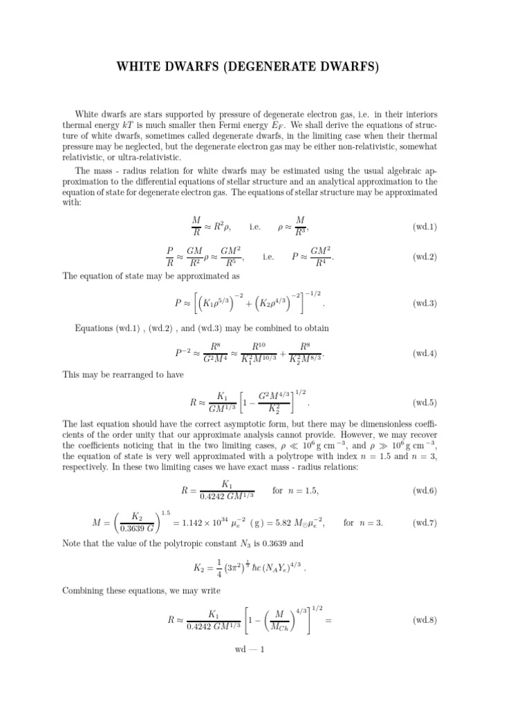 White.dwarfs | PDF | Physics | Physical Sciences