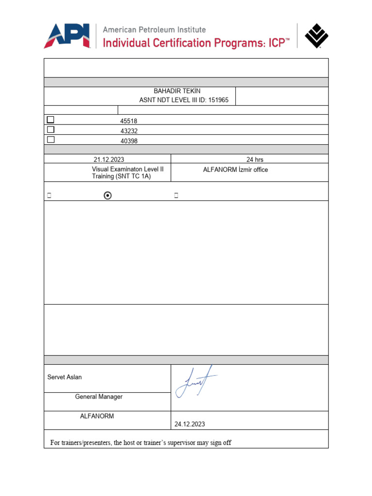 Technical Meeting_Visual Examination Level 2 Certification acc to SNT ...