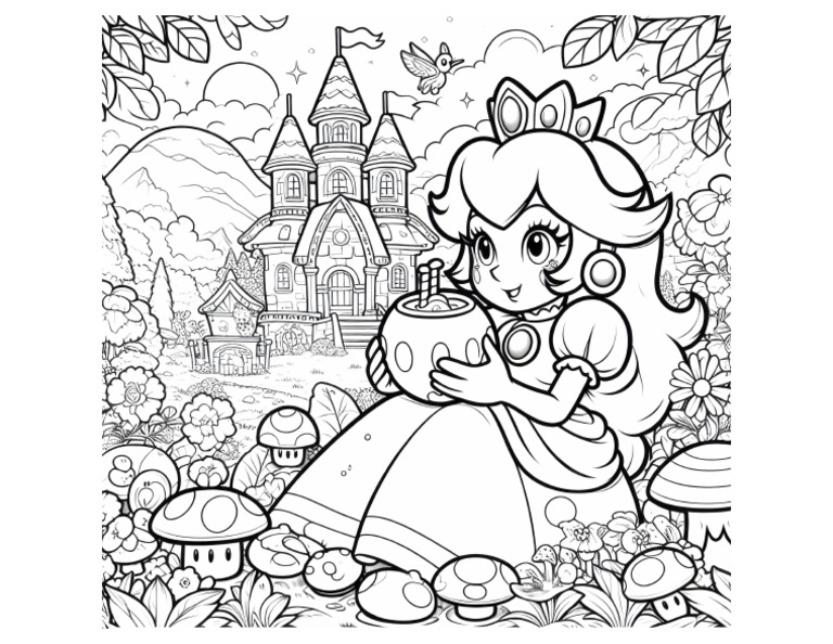 Super Mario Bros Coloring Page 05 | PDF