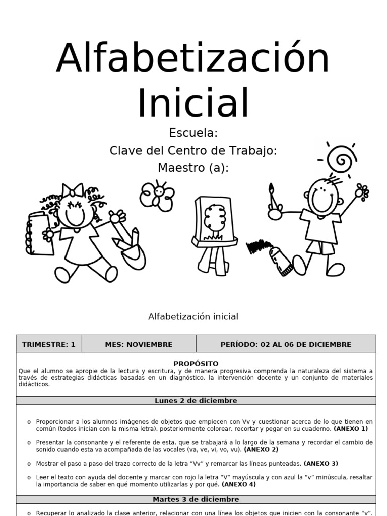 Actividades de Alfabetización Inicial | PDF | Literatura | Sílaba