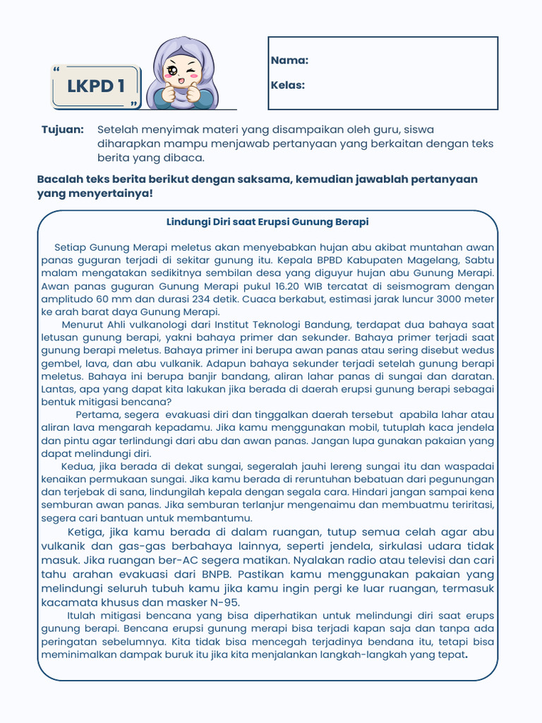 LKPD Membaca Teks Berita | PDF