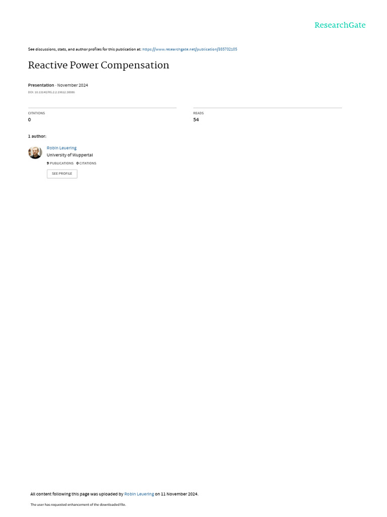 Reactive-Power-Compensation | PDF | Ac Power | Physical Quantities