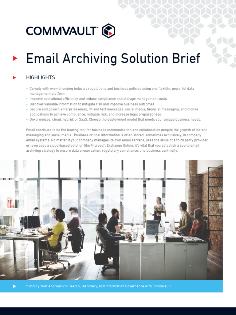 Email Archiving Solution Brief | PDF | Cloud Computing | Information ...