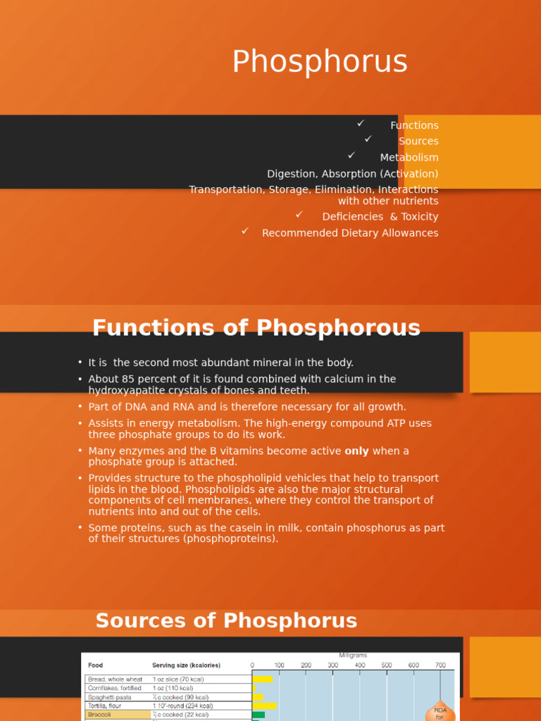 Phosphorus and Magnesium | PDF | Phosphorus | Metabolism