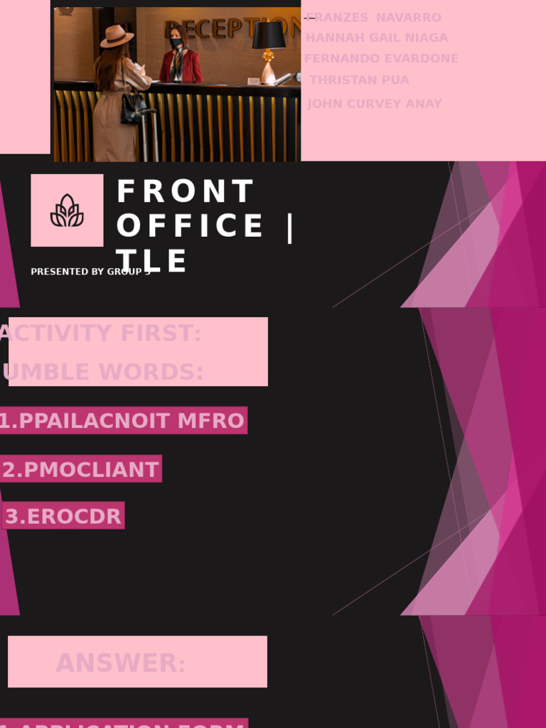 Front Office Presentation 20250112 152328 0000 | PDF