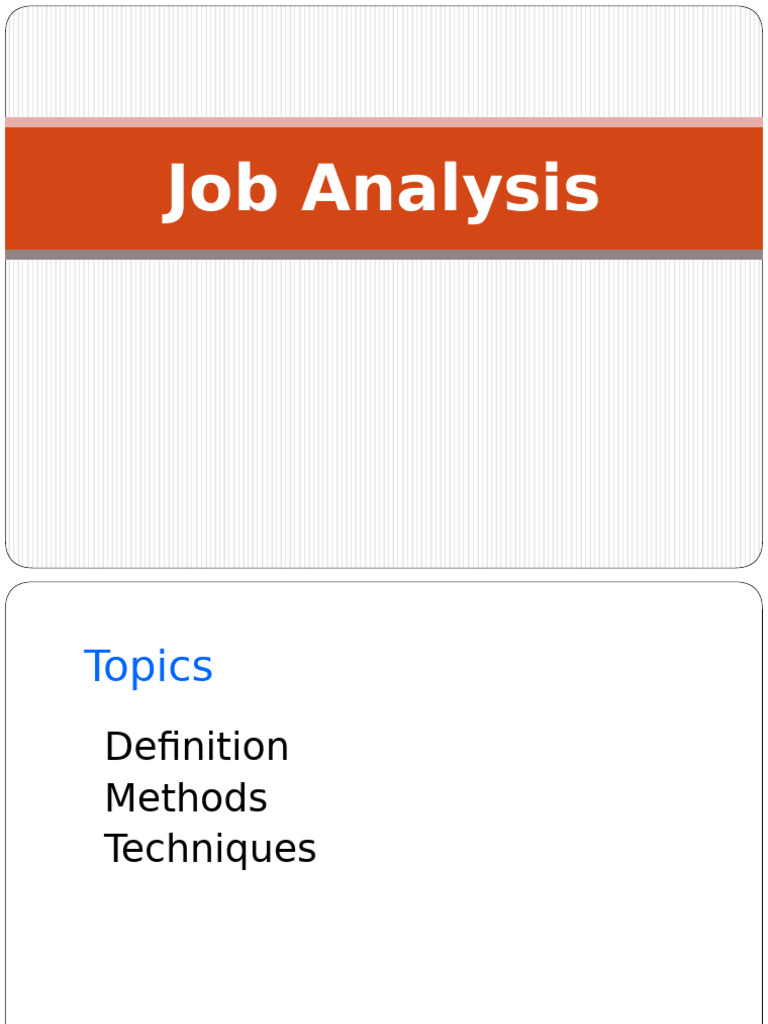 Job Analysis | PDF | Social Psychology | Industrial And Organizational Psychology