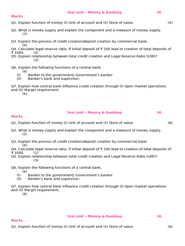 Money & Banking: Functions and Concepts | PDF | Money Creation | Banks
