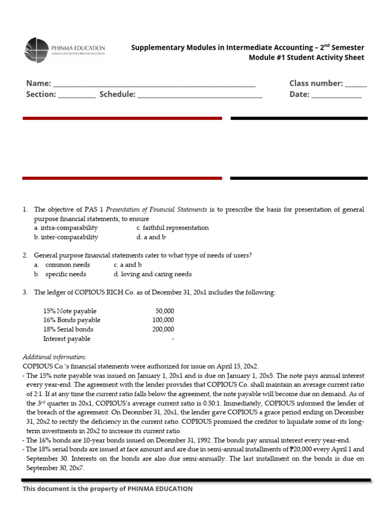 PHI 002 - ENG 188 - Module 1 - SAS - Diagnostic Exam | PDF | Expense | Debits And Credits