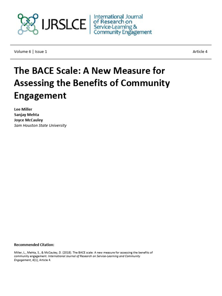 6982 Measuring the Impact of Community Engagement Development of the ...