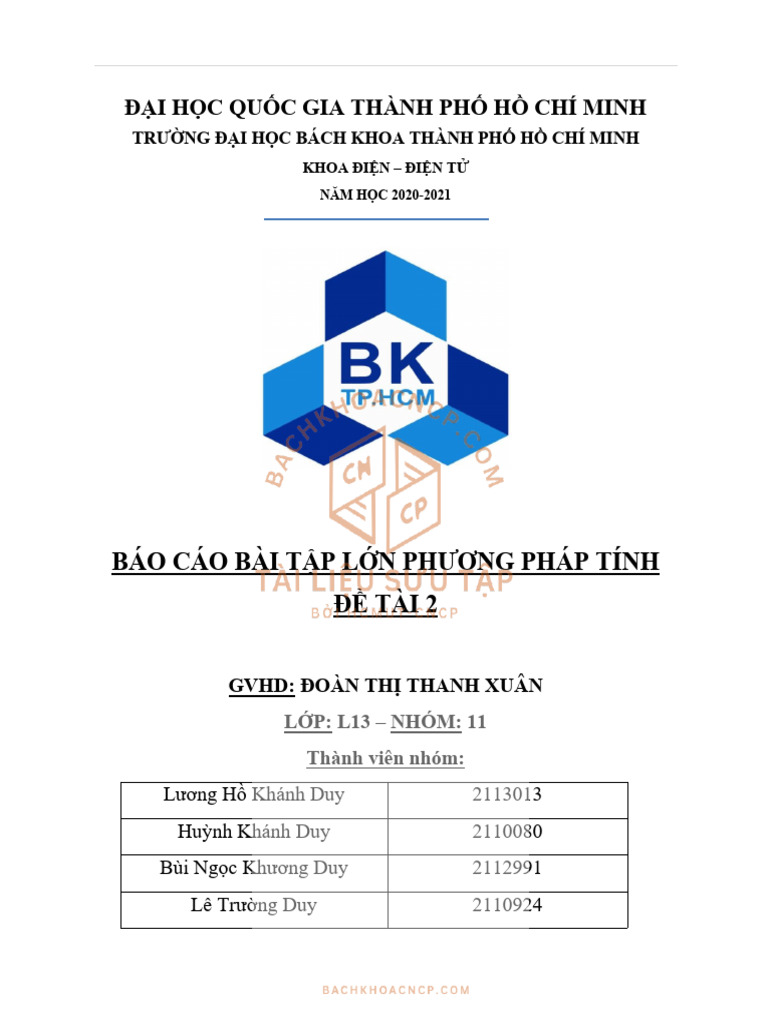 Báo Cáo BTL PPT L13 Nhóm 11 | PDF