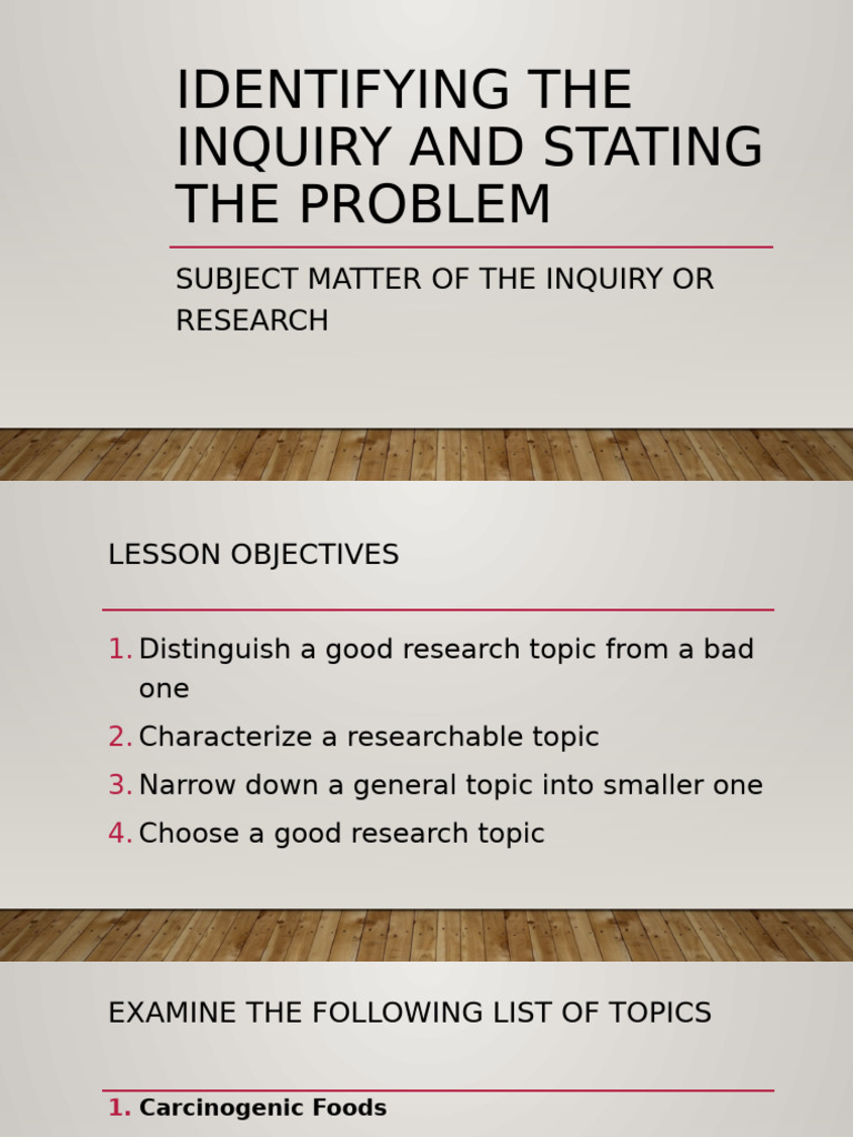Choosing Effective Research Topics | PDF | Cognition