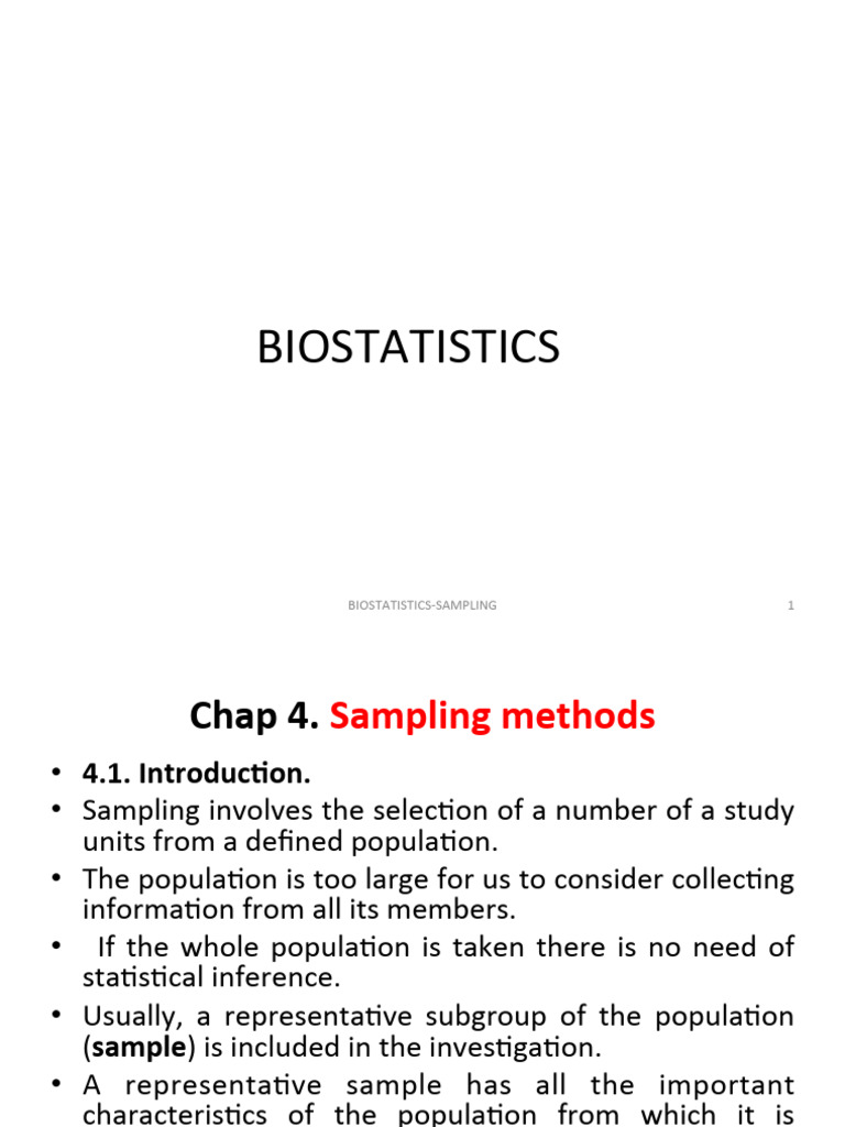 Chap 4'. Sampling Methods | PDF | Sampling (Statistics) | Statistical Inference