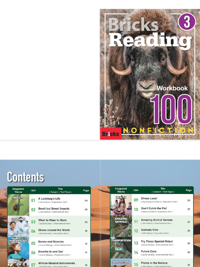 Bricks Reading 100-3 Nonfiction Workbook | PDF