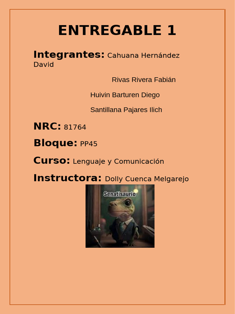 ENTREGABLE 1 COMUNICACIÓN (COMPLETO) | PDF