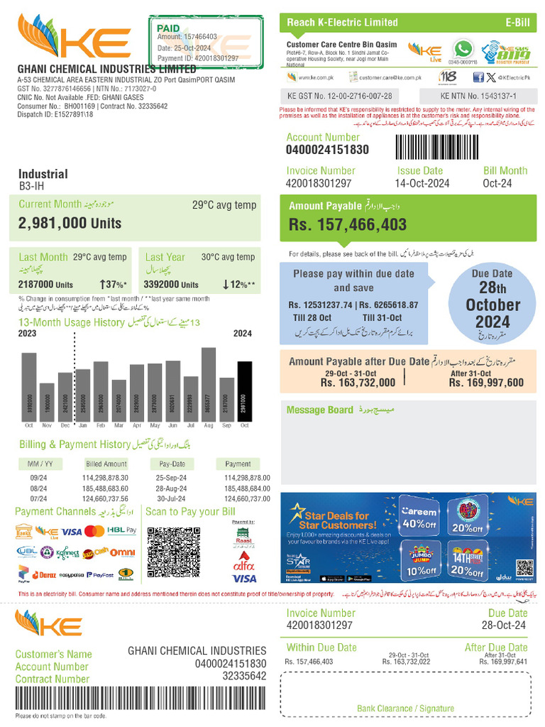 Units: Ghani Chemical Industries Limited | PDF | Taxes | Power (Physics)