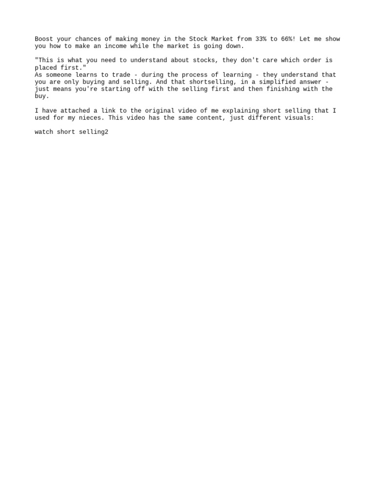 1 Short Selling | PDF