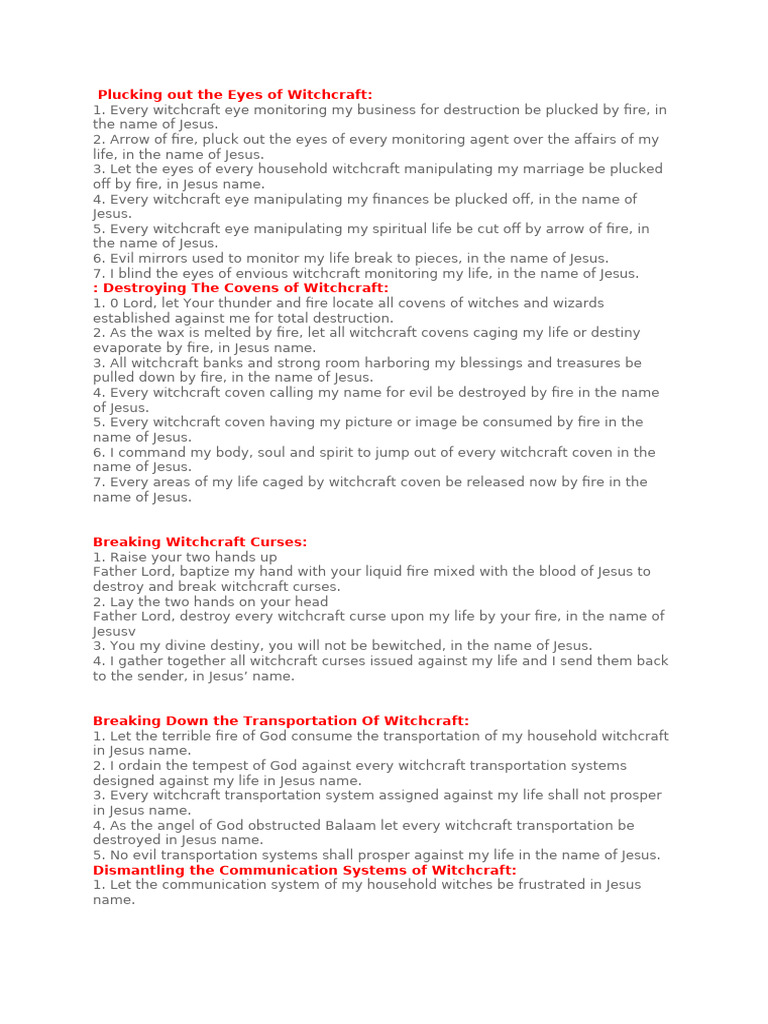 Plucking Out The Eyes of Witchcraft | PDF | Witchcraft | Religious ...