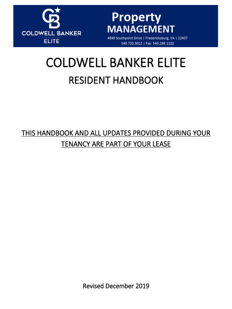 Resident Handbook 10.20 | PDF | Lease | Leasehold Estate