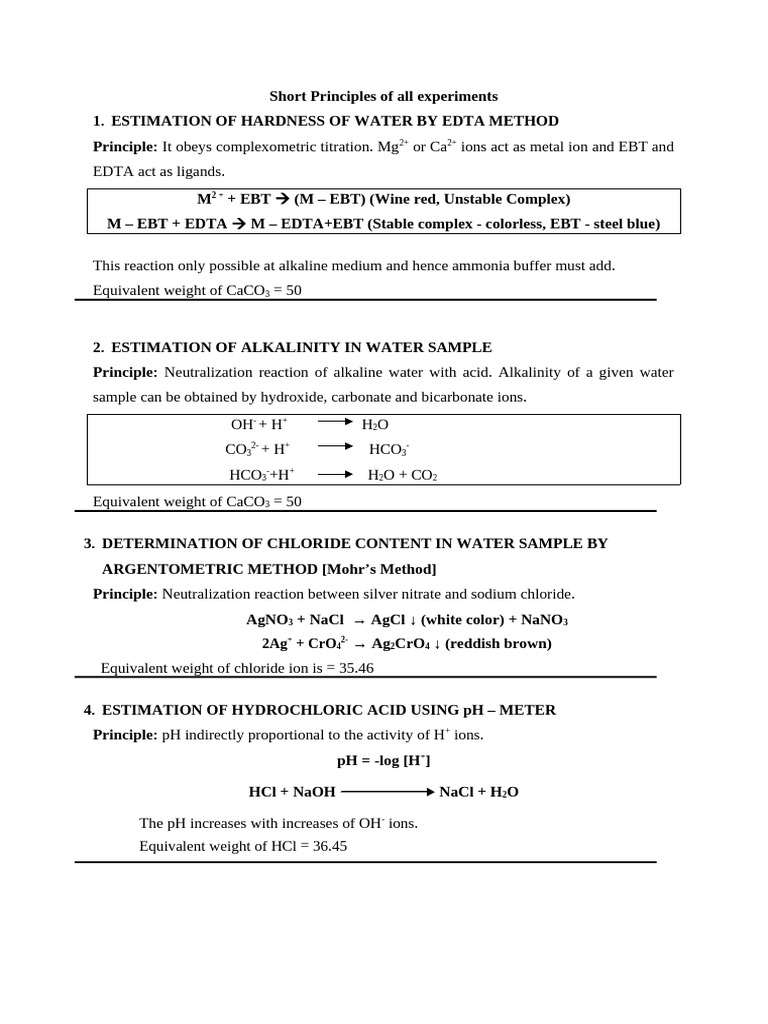 11th Practical Material | PDF | Ph | Hydrochloric Acid