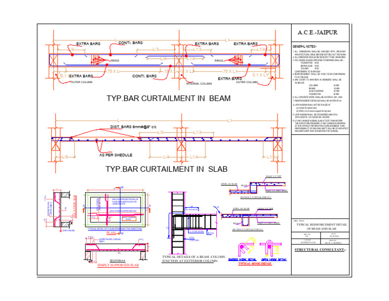 Reinforcement Details for Beam and Slab | PDF | Structural Engineering ...